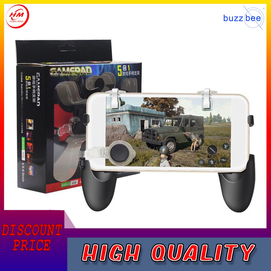 PUBG 5 In 1 GAME PAD KIT Game Handle Joystick Fire Trigger | Shopee ...