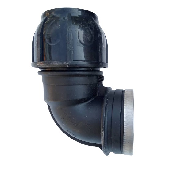 [COMPRESSION] HDPE POLY PP 110MM X 4" X 63MM 90MM ELBOW BEND END CAP ...