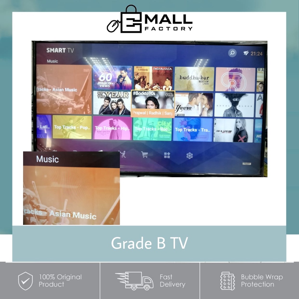 32" 40" 42" 43" 50" 55" 58" 65" Smart Led TV Powered by Android MyTV ...