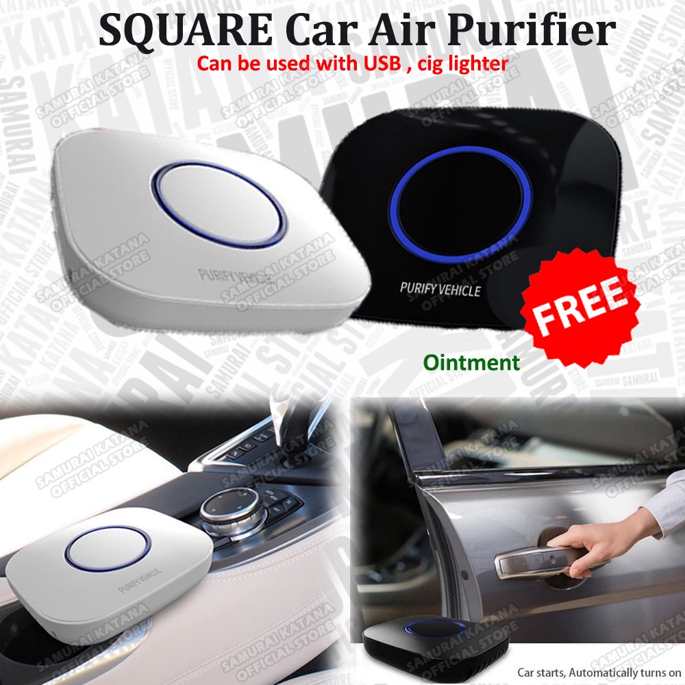 Car Cig USB Plug SQUARE Air Purifier Fresh Oxygen Ionizer Air Filter ...
