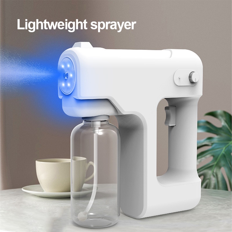 Handheld Wireless Electric Spray Gun Blue Light Disinfection Sprayers ...