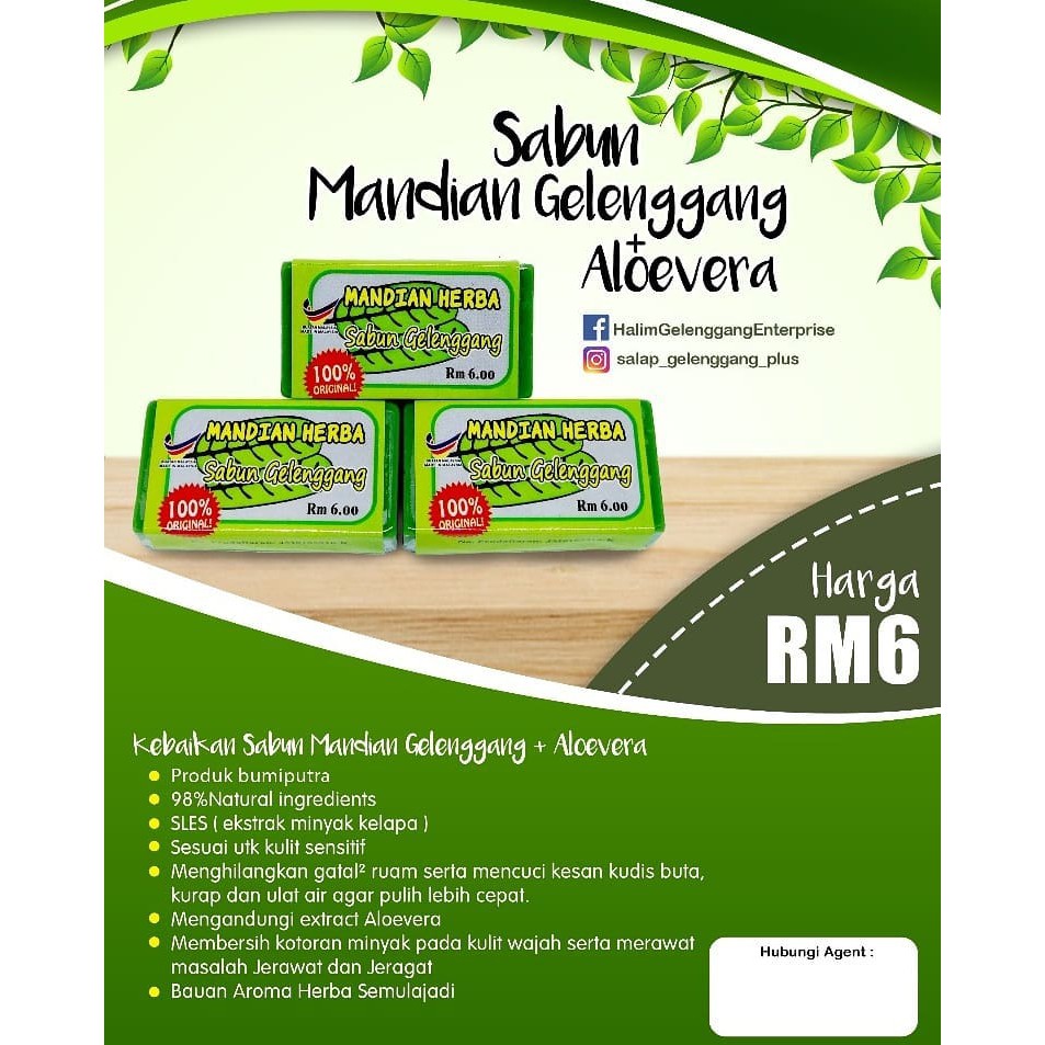 Sabun gelenggang(18grm) Panau/Gatal/ Ulat Air/ Exczema,( Gelenggang ...