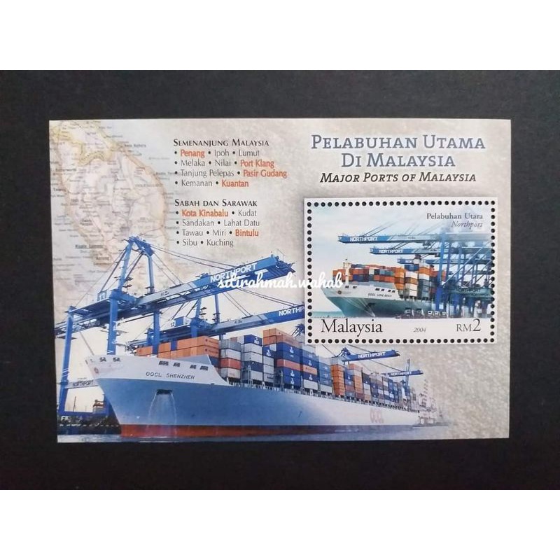 Minisheet Malaysia Major Ports of Malaysia 2004 | Shopee Malaysia