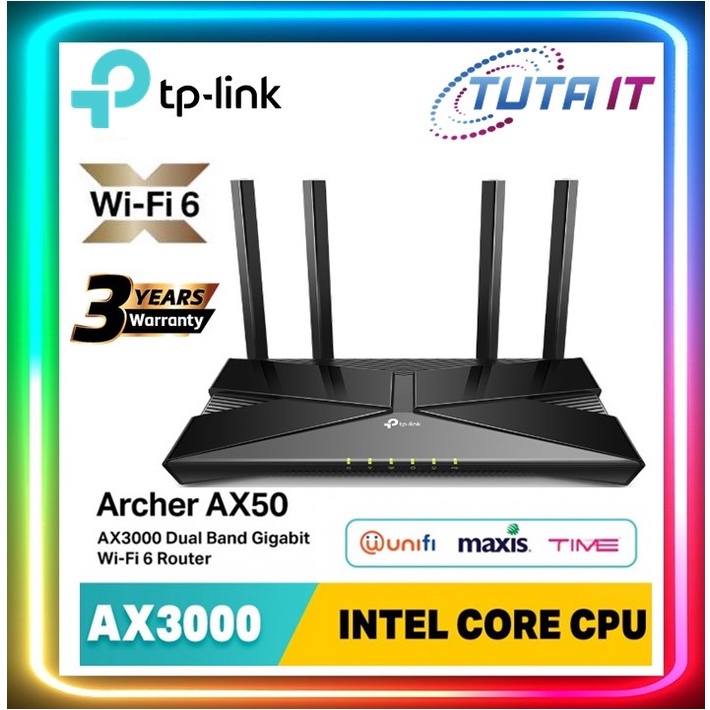 TP-Link Archer AX50 AX3000 Dual Band Gigabit Wi-Fi 6 Router | Shopee ...
