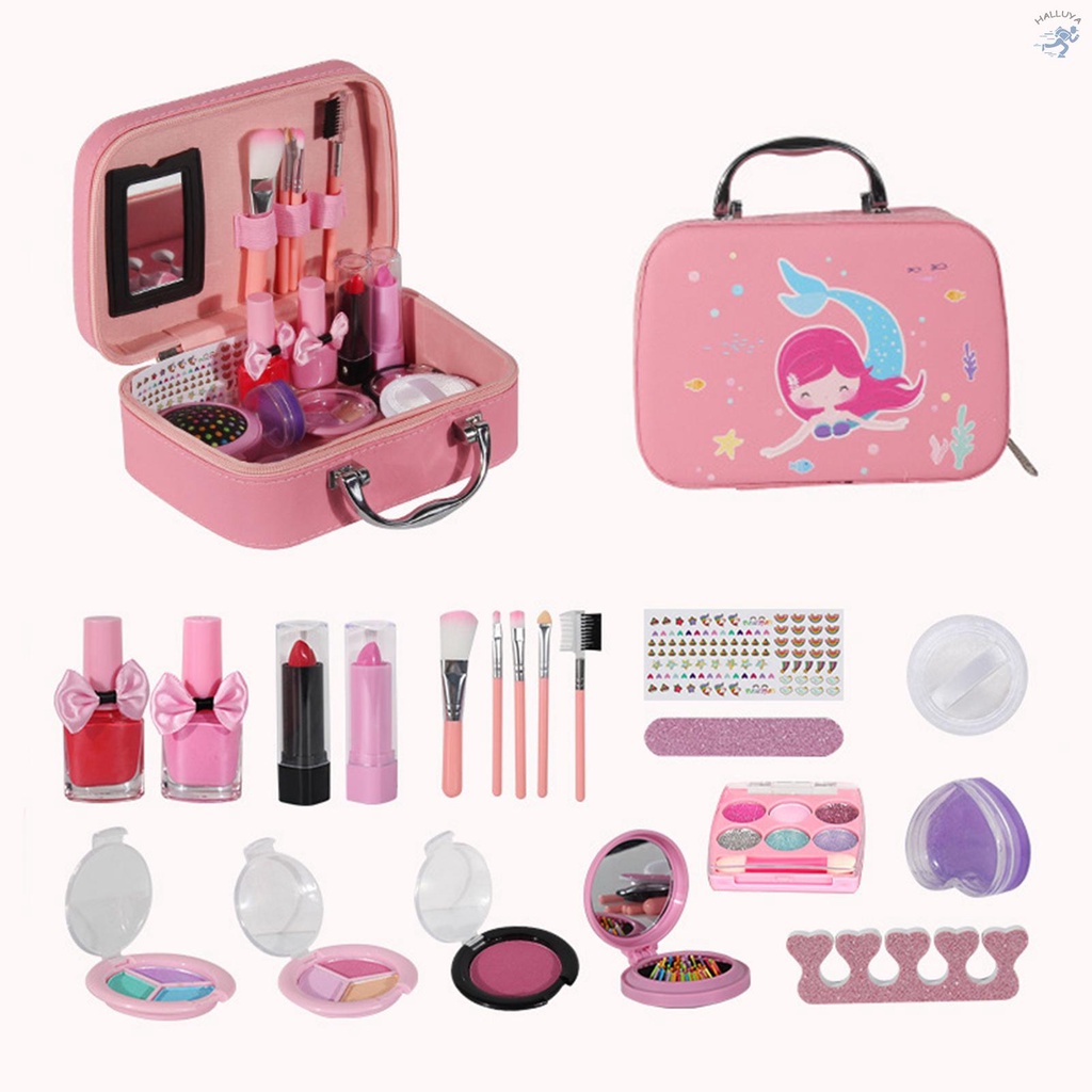 Girls Makeup Kit Real Kids Make Up Set Cosmetics Play Set Washable Safe ...