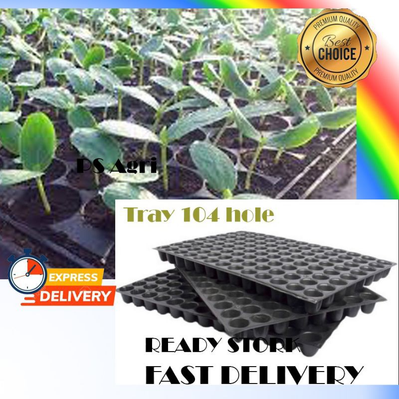 104 Hole Seedling Tray / Semaian Plastic Nursery Seed Germination ...