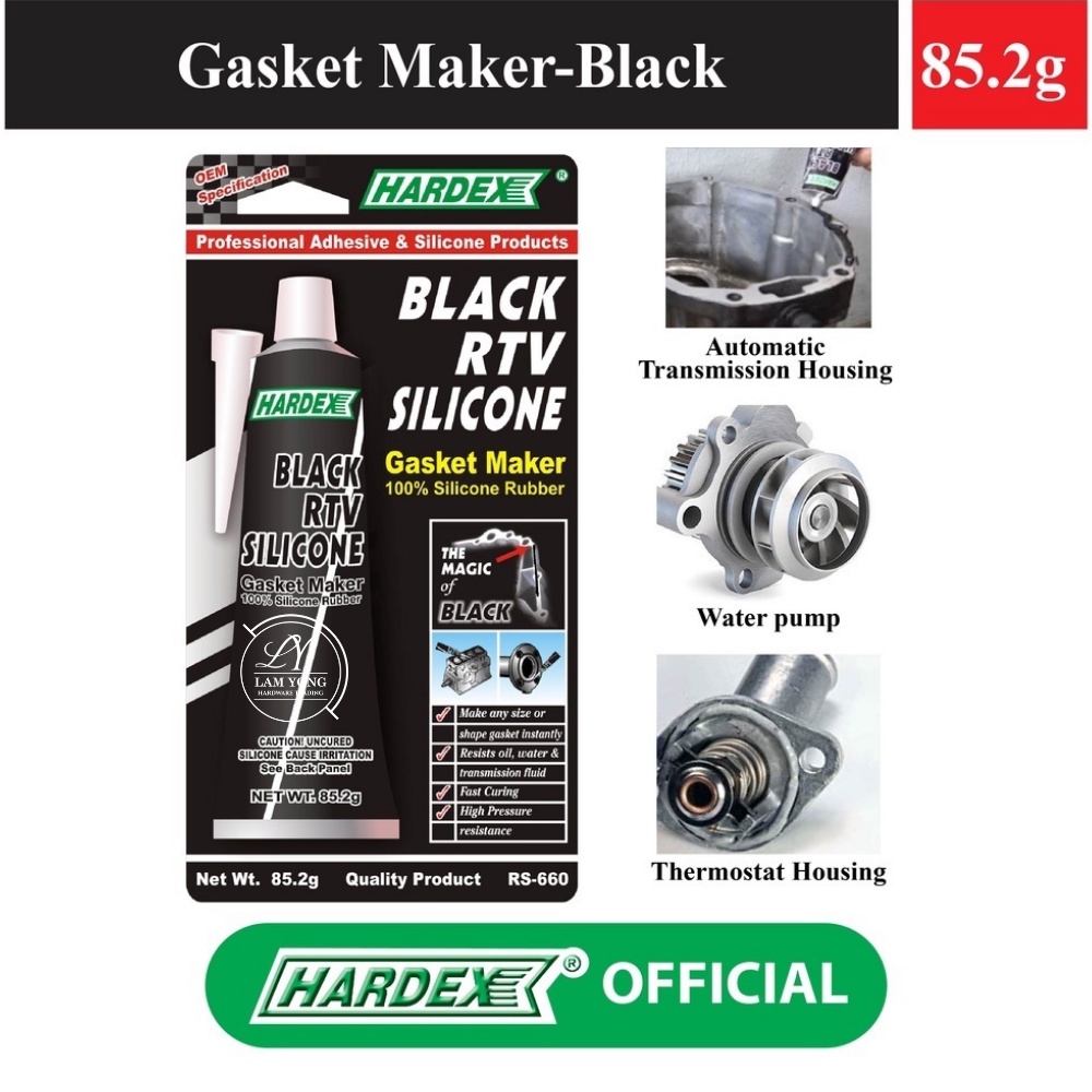 HARDEX RS660 Gum Gasket BLACK RTV SILICONE GASKET MAKER High ...