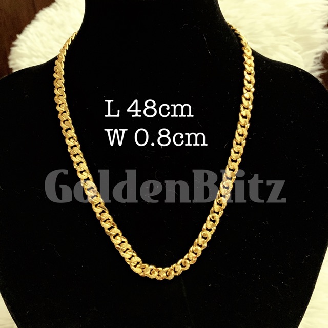 (READY STOCK) Rantai Leher Emas Bangkok cop 916 persis emas ori | Shopee Malaysia