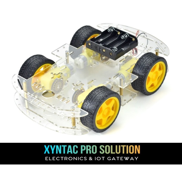 4WD Arduino Robotic Car Longer version Smart Car 2 Layer Chassis Full ...