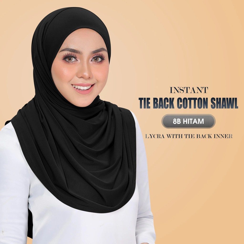 READY STOCK!! Tudung Instant Tie Back Cotton Shawl Ariani | Shopee Malaysia