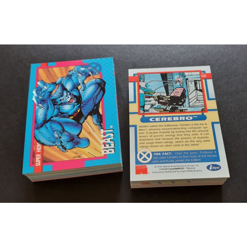 COMPLETE SET! 1992 Impel Marvel X-Men Series 1 Jim Lee Trading Cards ...