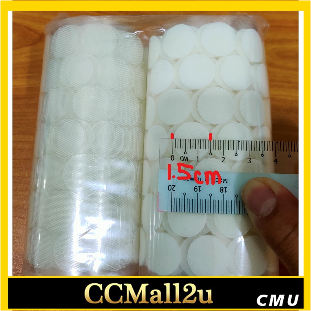 1000Pair 15mm Velcro Tape Velcro Dot Transparent Hook and Loop 15mm 1 ...