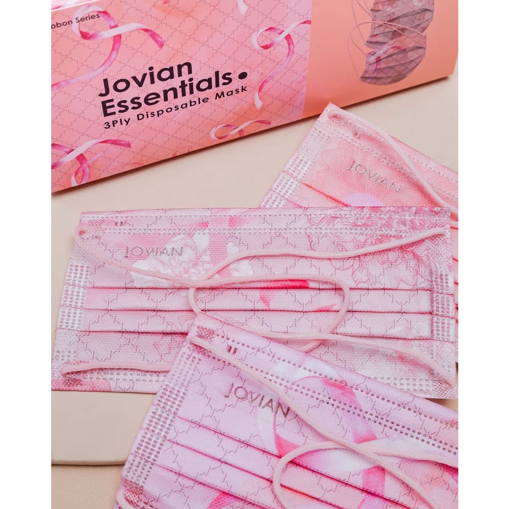 Jovian 3ply Pink Ribbon Headloop/Earloop Mask | Shopee Malaysia