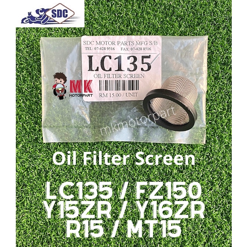 OIL FILTER SCREEN Yamaha LC135 / Y15 / Y16 / FZ150 / R15 / MT15 Oil Strainer Net , Jaring ...