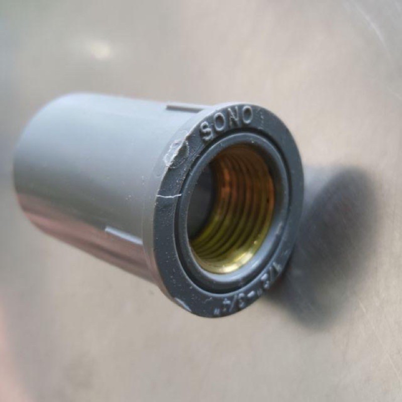 PVC Fitting PT Elbow, Socket & Tee (Brass Threaded)1/2" Penyambung Paip ...