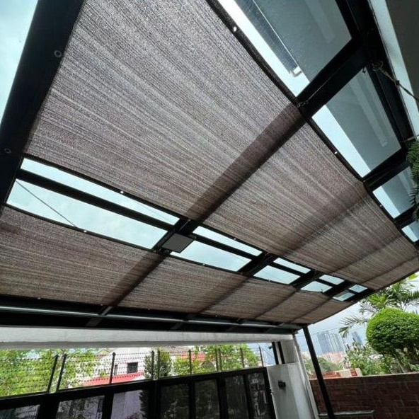 COKLAT Jaring Anti UV Shade Fence Sun Shade Mesh Balcony Shade Net ...