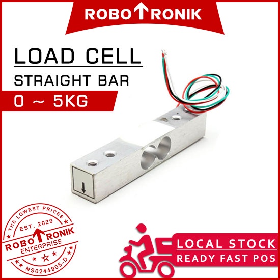 HX711 Module / Load Cell Straight Bar & Half-Brigde Strain Gauge ...