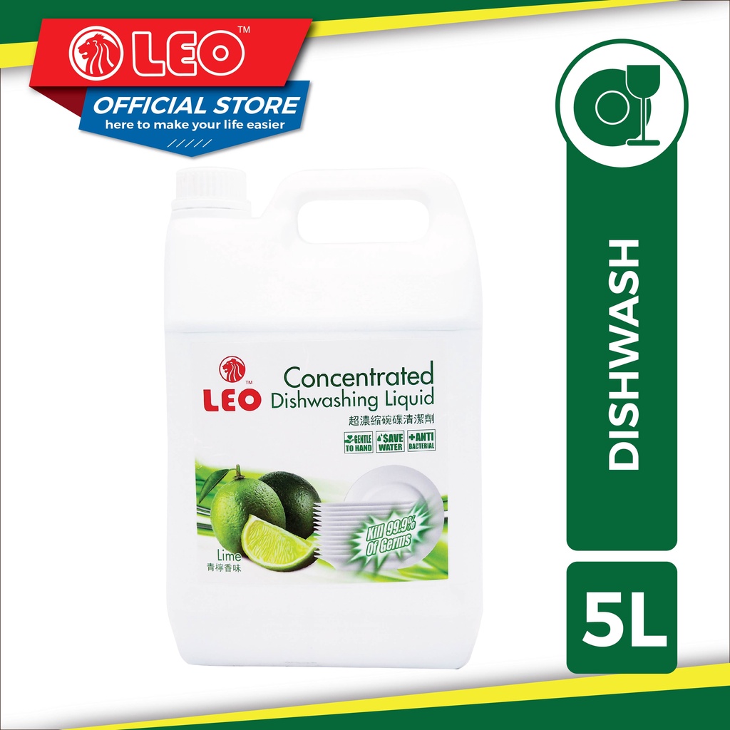 Leo Concentrated Dishwashing Liquid 5l LIME 浓缩碗碟清洁剂 | Shopee Malaysia
