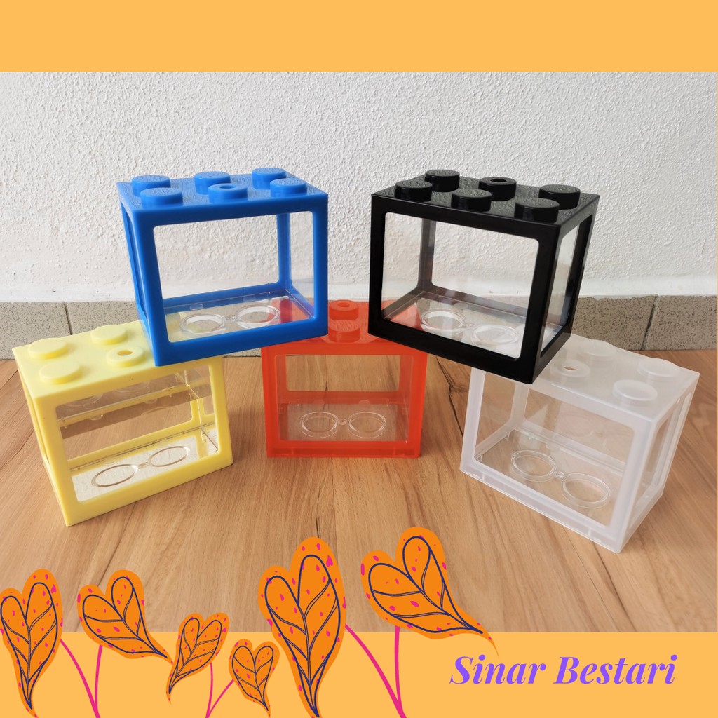 Betta fish tank Ikan Laga Mini Lego Aquarium Fighting Cylinder Rumble ...
