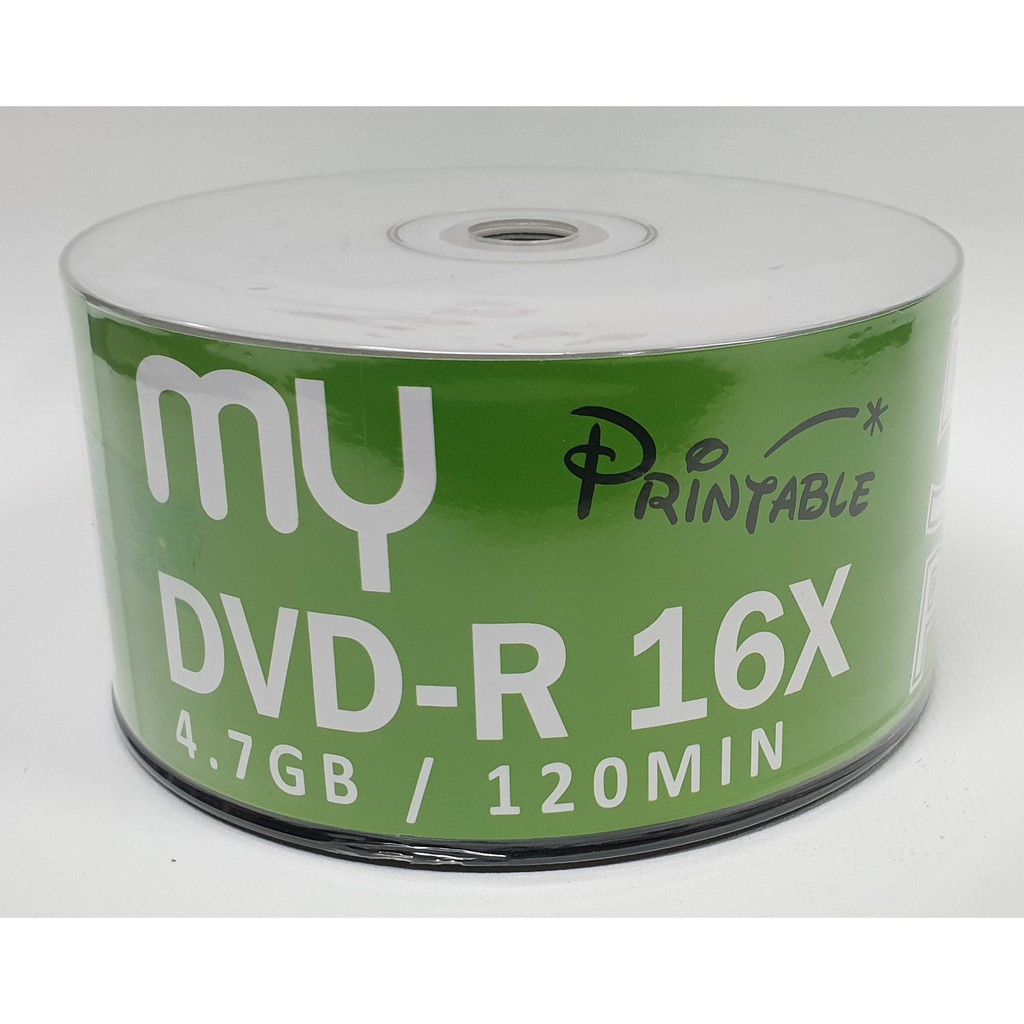 MY PRINTABLE DVD-R DVDR DVD Blank DISC 4.7GB 16X 120min (50 PCS ...