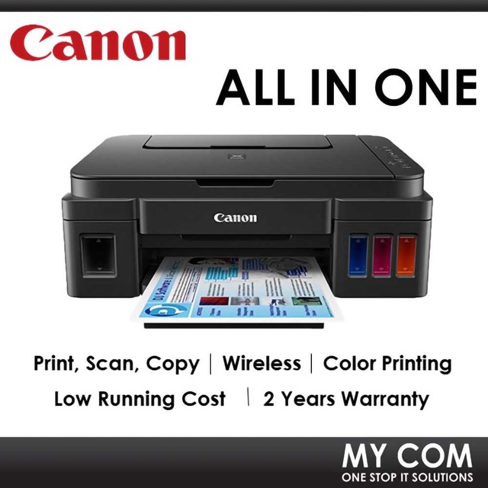 Canon PIXMA G3000 All-In-One Print Scan Copy Ink Tank High Volume ...