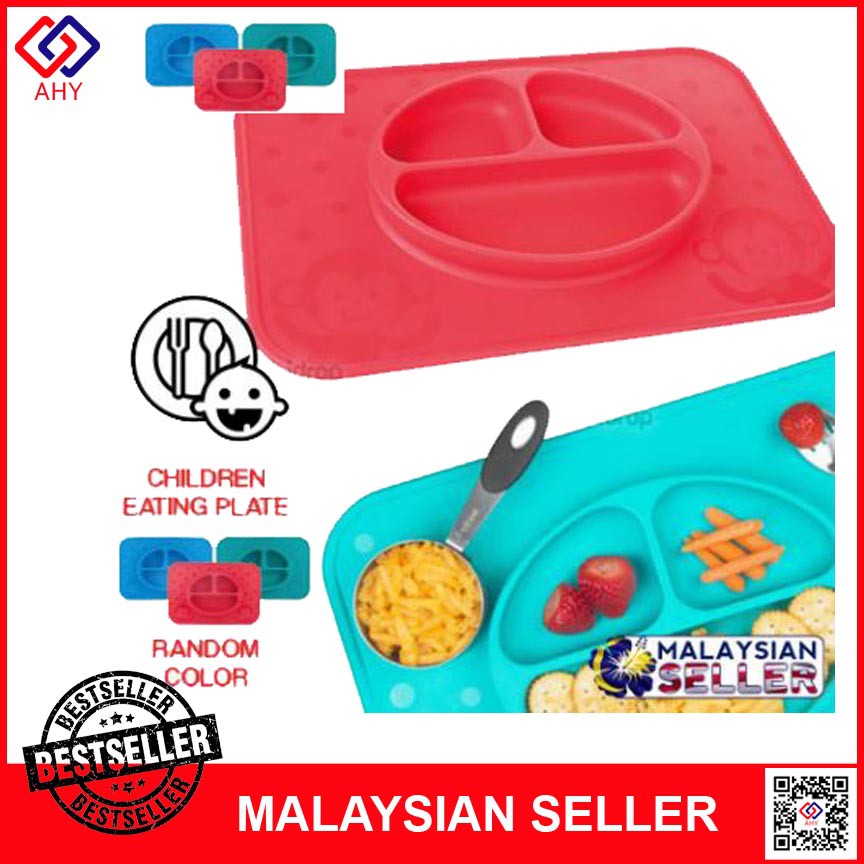Pinggan Silikon Lapik Meja Kanak-Kanak 2 in 1 Kurang Tumpah MAT PLATE ...