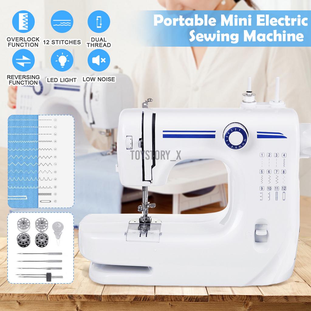 Electric Sewing Machine 12 Stitche Double thread Desktop Household Home ...