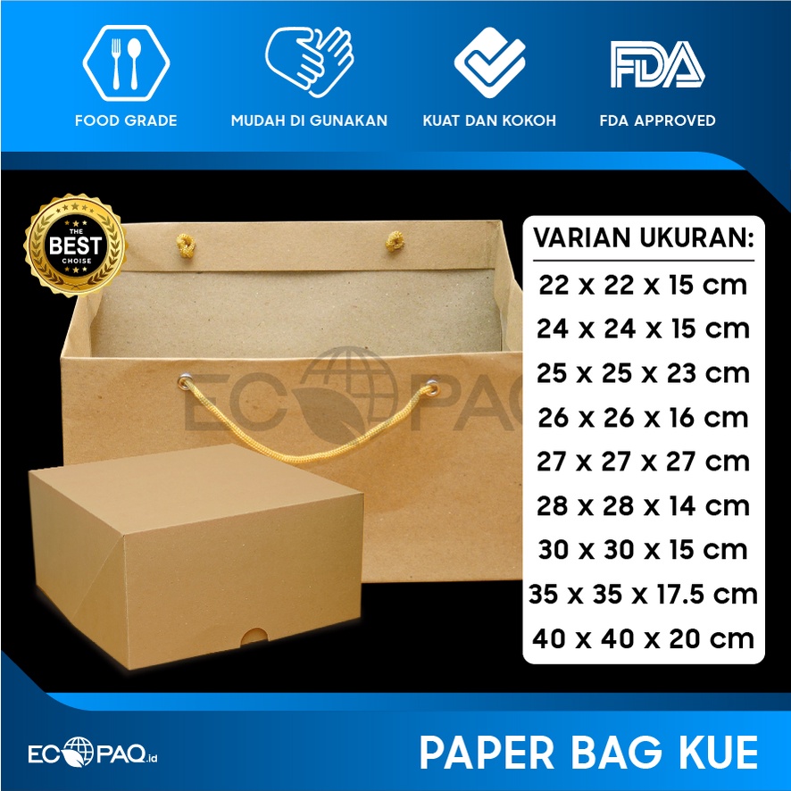 Plain PAPER BAG - Cake PAPER BAG - Chocolate KRAFT (10Pcs) | Shopee ...