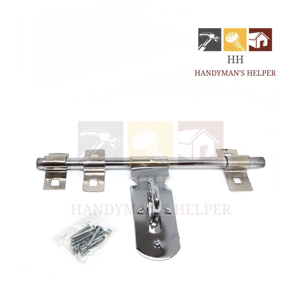 STAINLESS STEEL ALDROPS RIVITED TOWER BOLT DOOR LOCK BOLT HASP SELAK ...