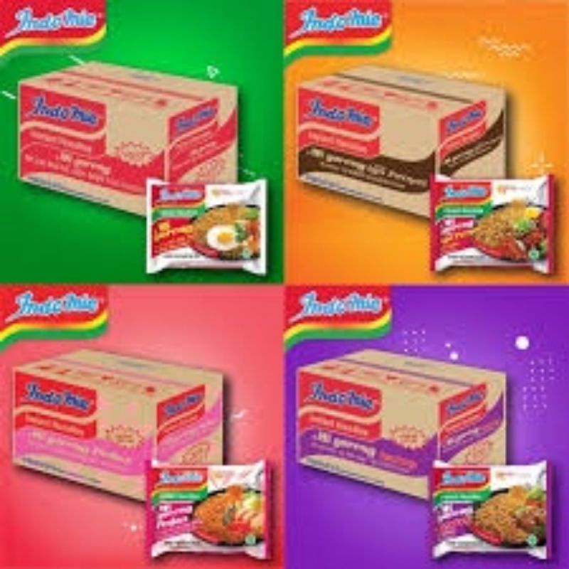 Box of 40 packs of indomie goreng dry fried noodles - random mix ...