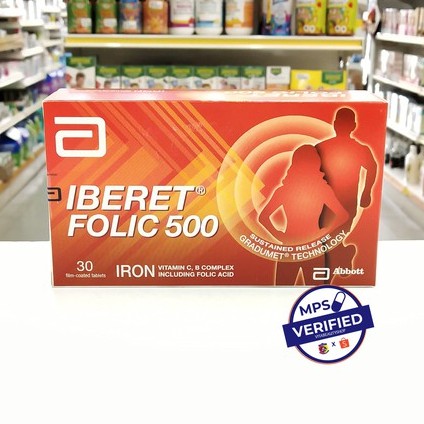 [PROMO] ABBOTT Iberet Folic 500mg TABLET 30's (iron /zat besi ...
