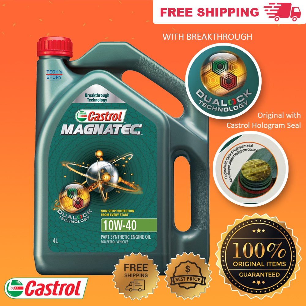 NEW DUALOCK CASTROL MAGNATEC 10W40 | Shopee Malaysia