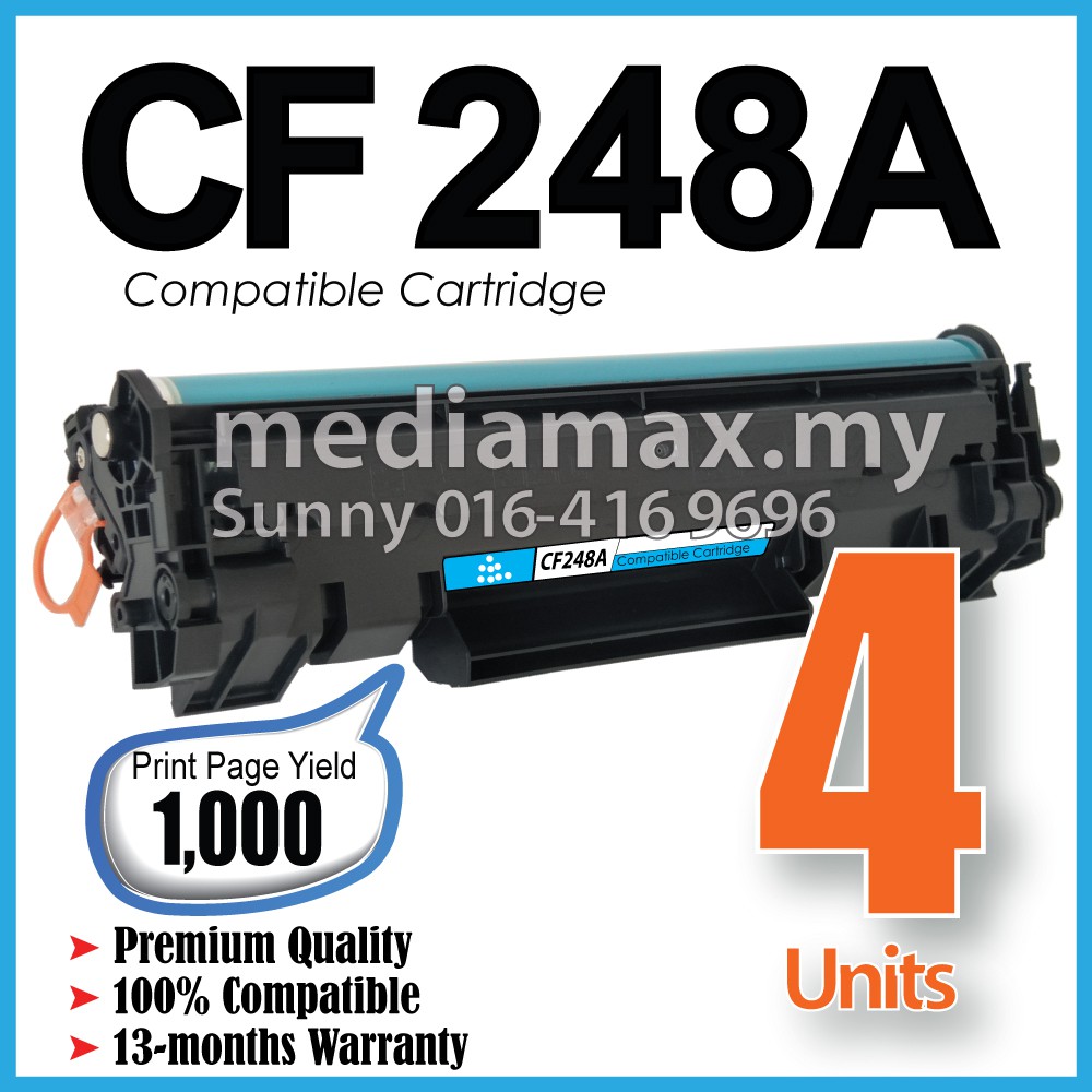 4x Compatible to HP CF248A HP48A HP48 Laserjet Pro M15A M15w M 15A 15W ...
