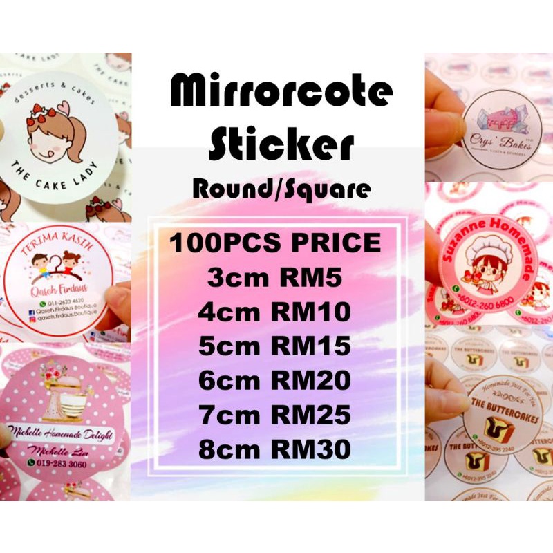 Mirrorkote Sticker, Label Sticker for product | Shopee Malaysia