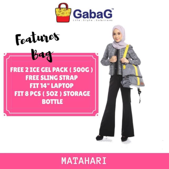 GabaG Backpack Series - Matahari with FREE GIFT (Cooler / Thermal Bag ...