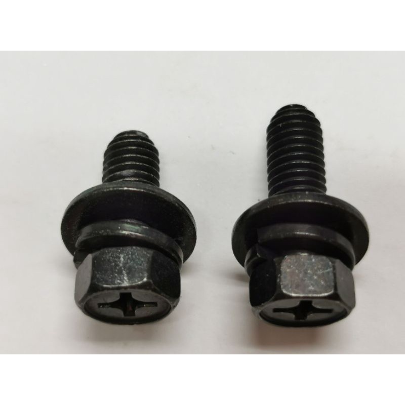 M8 Spanar 12 Stainless Steel Black Philips Hex Flange Bolt with Double ...