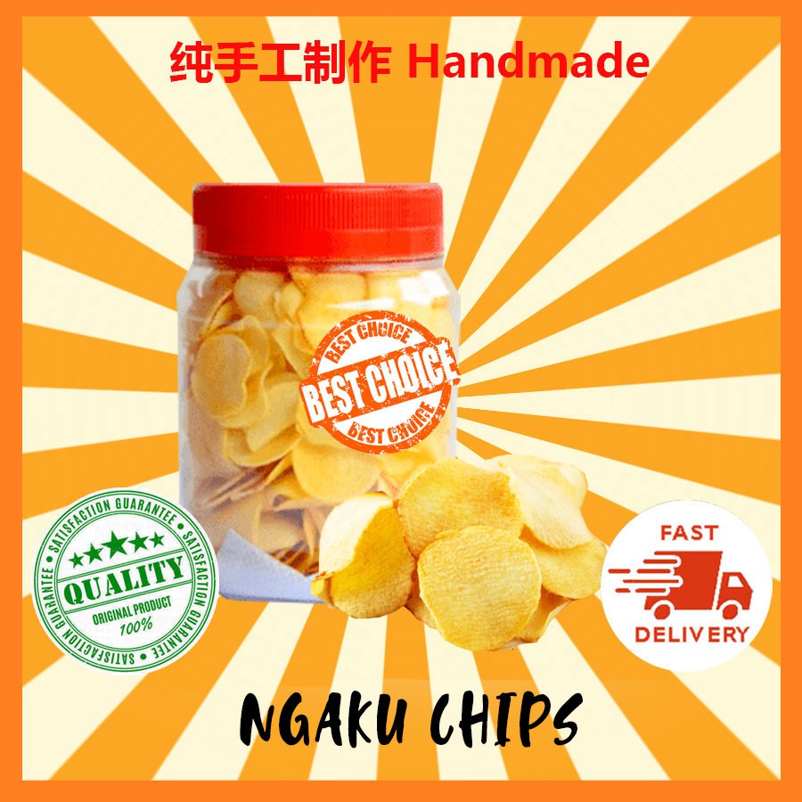 [Ready Stock] Homemade Crispy Ngaku Chip Snack Fried Arrowhead Chips ...