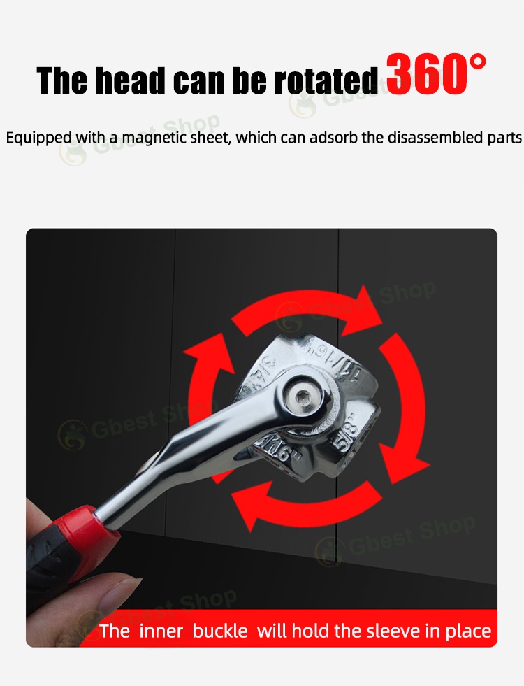 52In1 Multi Torque Wrench Double-Headed 360-Degree Rotating Adjustable ...