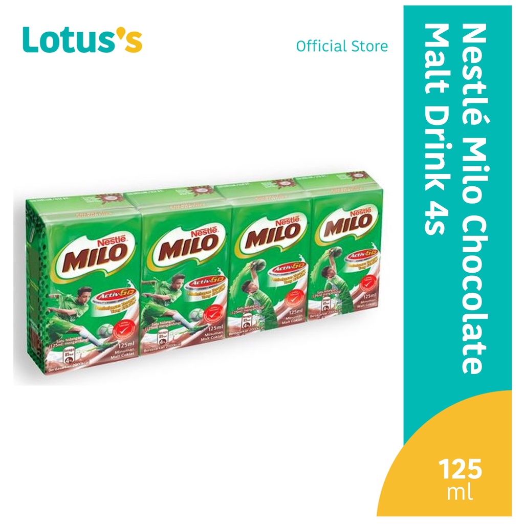 Nestlé Milo Chocolate Malt Drink (4 x 125ml) | Shopee Malaysia