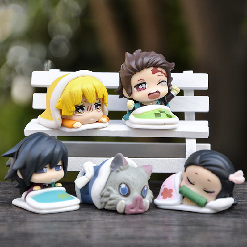 5PCS/Set Demon Slayer Kimetsu no Yaiba Kamado Tanjirou Nezuko Zenitsu ...
