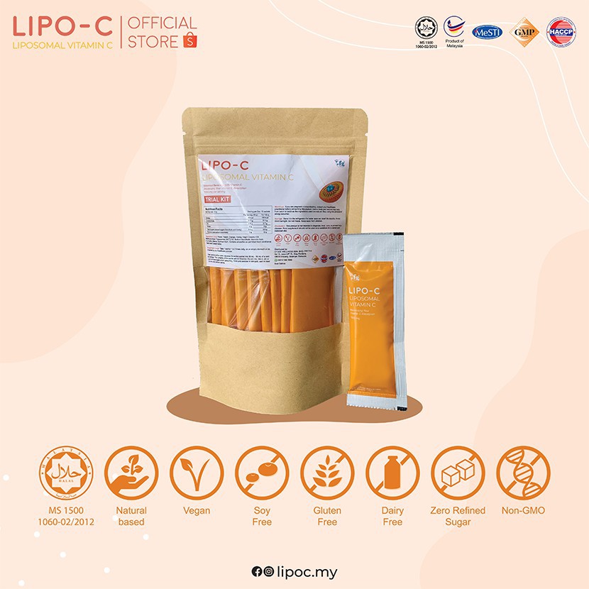 Lipo-C Liposomal Vitamin C Botanical Drink 1000 mg Lipo C (Made in Malaysia) | Shopee Malaysia