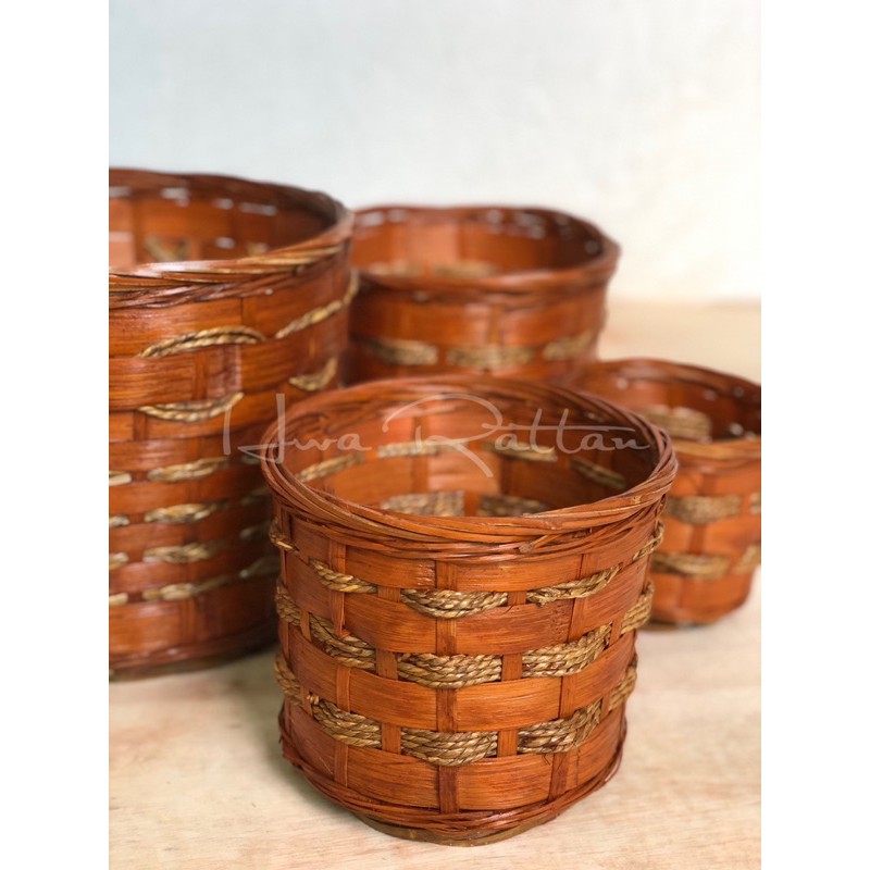 Willow bamboo basket organizer Bakul buluh simpanan kraftangan Bakul ...