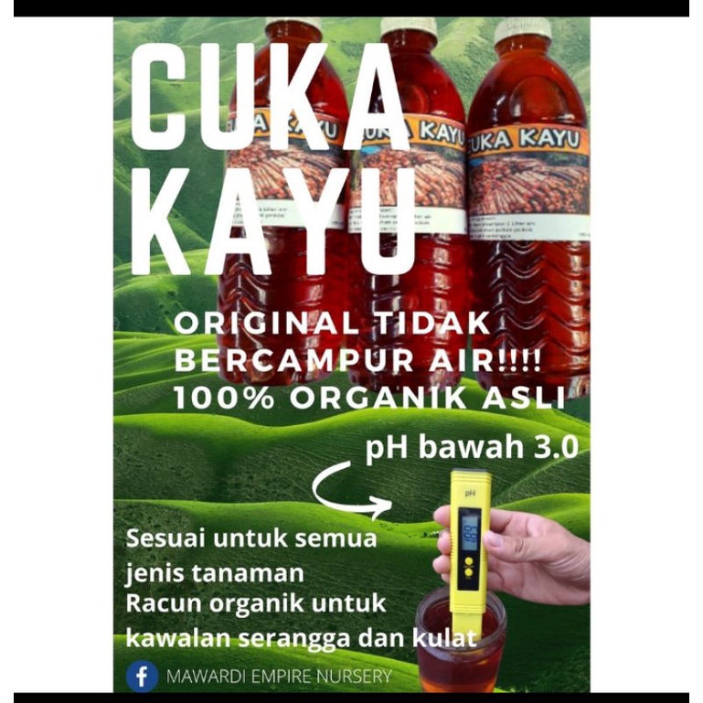 25 LITER CUKA KAYU ORIGINAL (ORGANIK). ph bawah 3.0. kawalan kulat dan ...