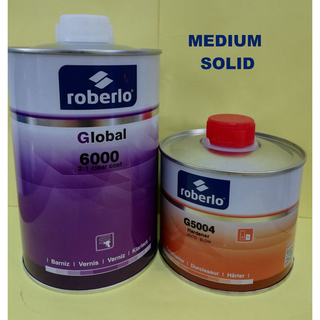 (Clearance Stock)ROBERLO GLOBAL 6000 MEDIUM SOLID 2:1 CLEARCOAT WITH ...