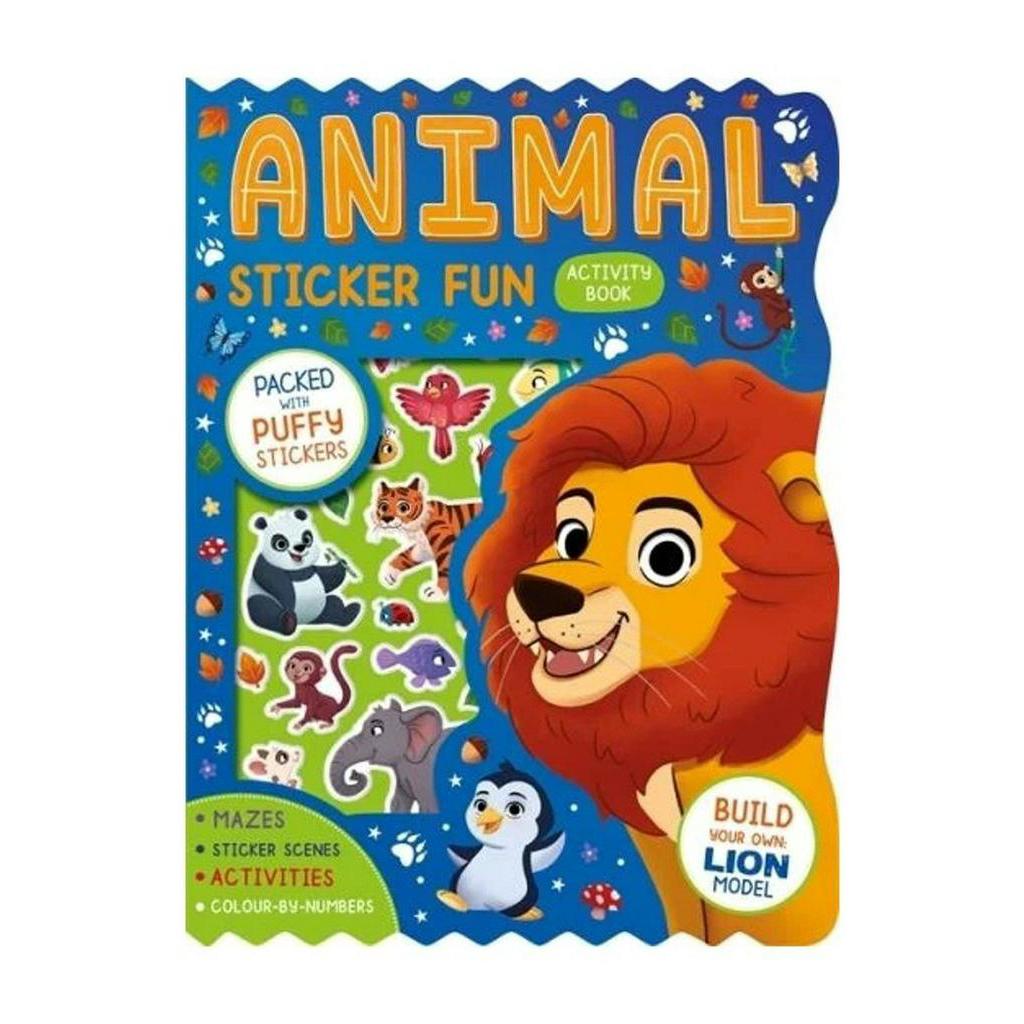Animal Sticker Fun Activity Book For Kids With Puffy Stickers Mazes ...