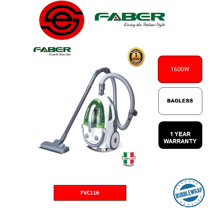 FABER BAGLESS VACUUM 1600W HEPA FILTER Faber FVC 116 Vacuum Cleaner (1 ...