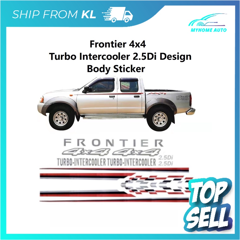 Nissan Frontier Body Sticker 4 x 4 Turbo Intercooler 2.5 Di Design Car ...