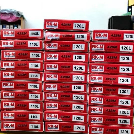 RKM CHAIN 🔥 428M & 420M 🔥 ALL SIZE (RK-M TAKASAGO CHAIN) RANTAI MOTOR🔥 ...
