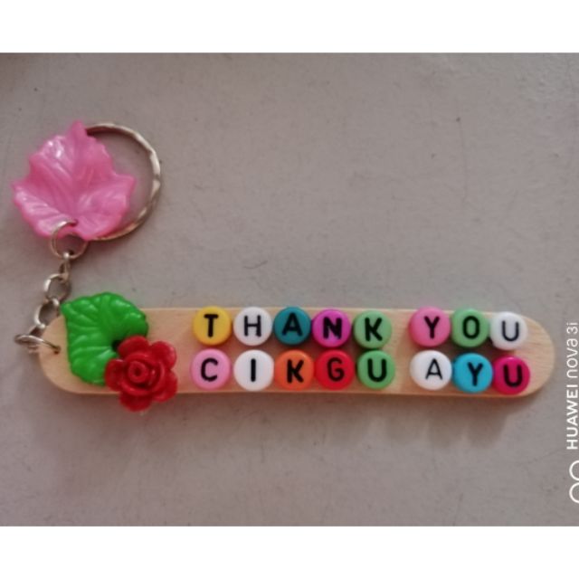 1UNIT KEYCHAIN TQ CIKGU/NAMA | Shopee Malaysia