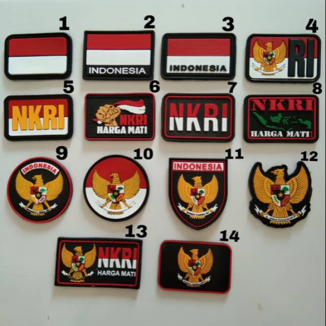 Garuda Indonesia Rubber Patch/NKRI/Indonesian Flag/Red And White Flag ...